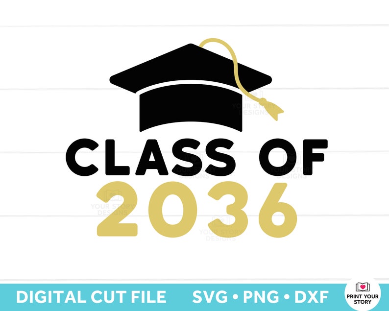 Class of 2036 SVG, Graduation Cap SVG File, Seniors 2036 SVG ...