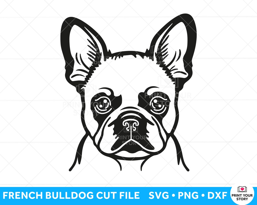 French Bulldog SVG File, Dog Frenchie Lover Cut File, Digital Download ...