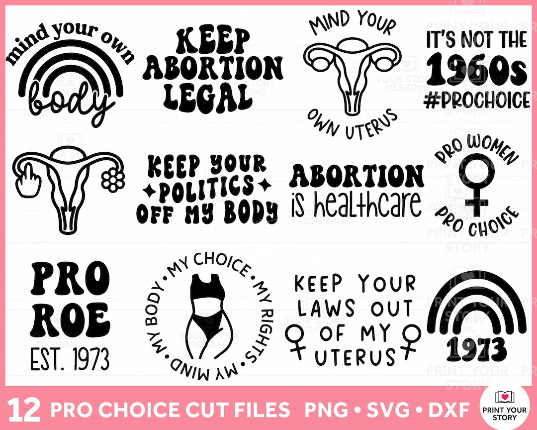 Pro Choice SVG Bundle for Cricut and Silhouette, Abortion SVG, Uterus ...