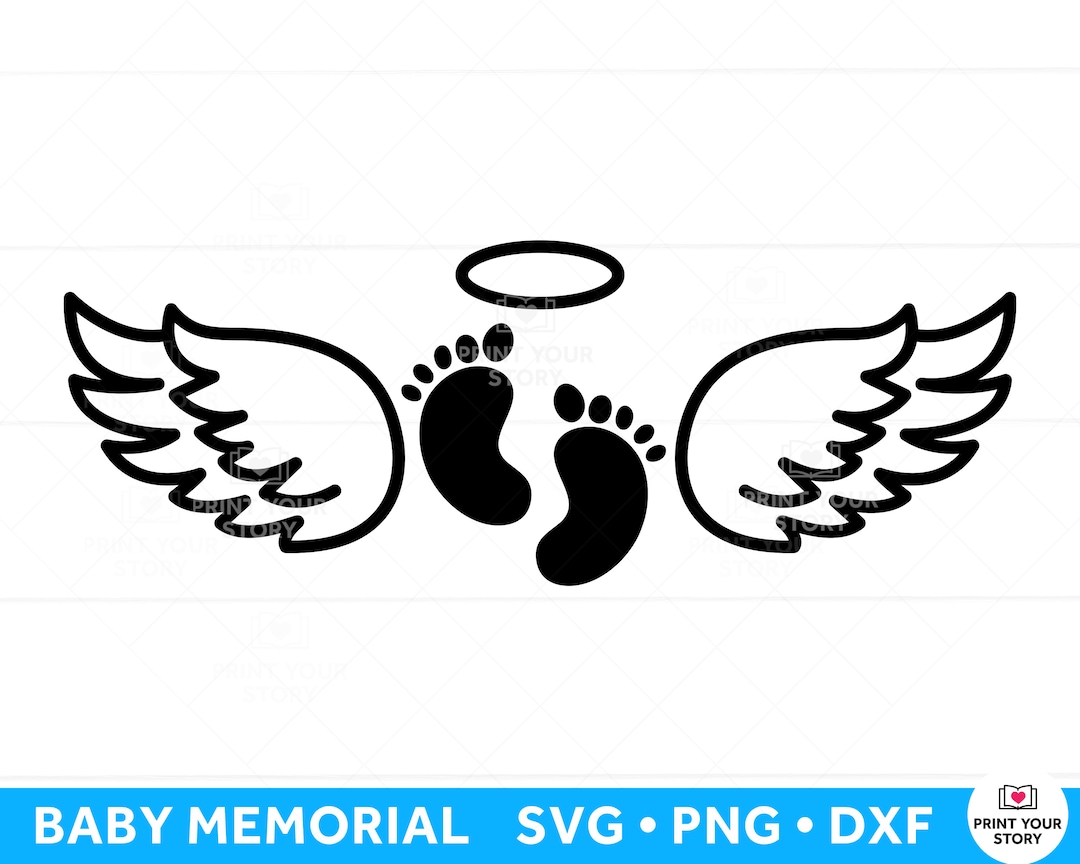 Angel Wings SVG for the Loss of a Child, Infant Loss SVG, Miscarriage ...