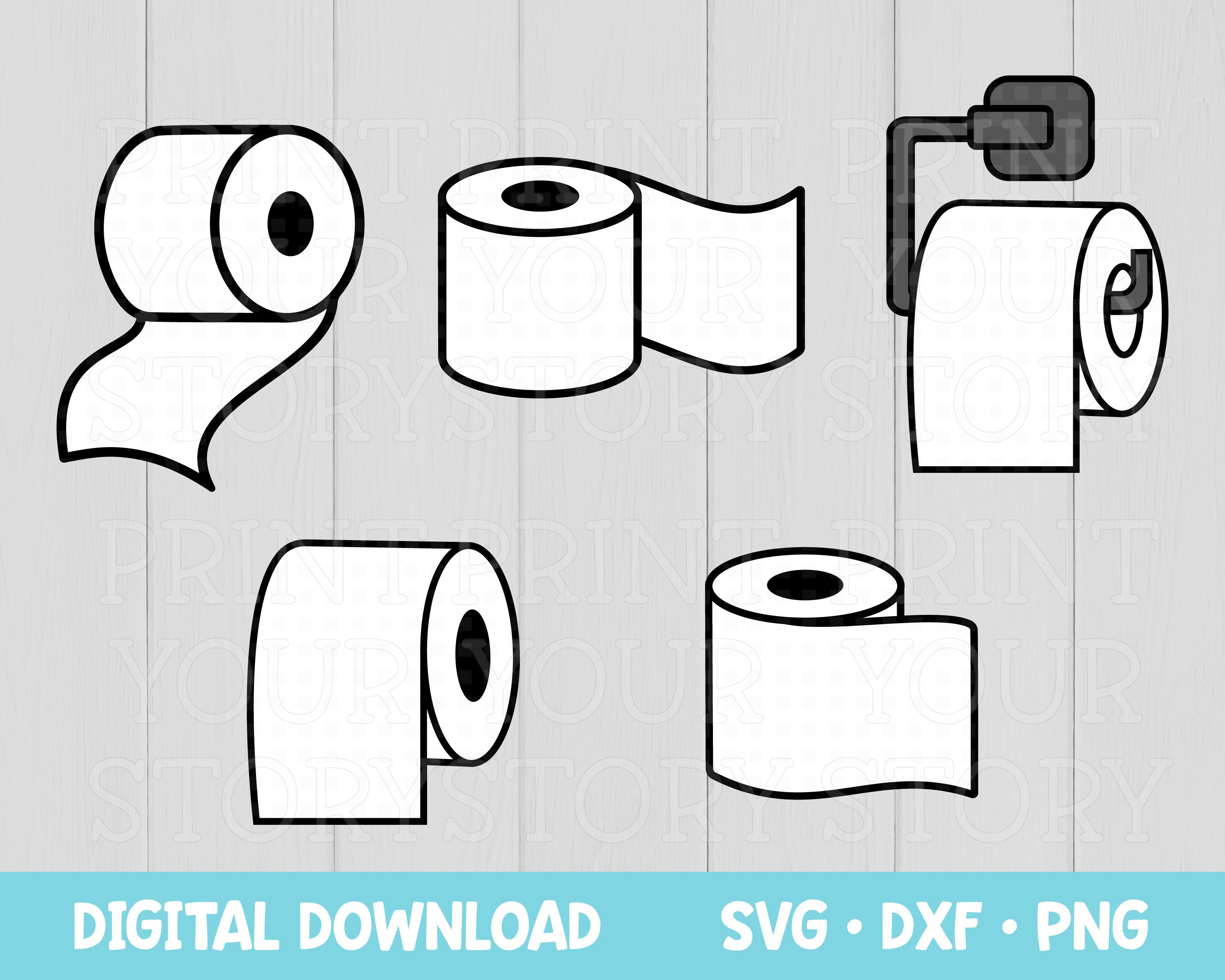 Toilet Paper SVG Toilet Paper Roll SVG Files for Cricut - Etsy Canada