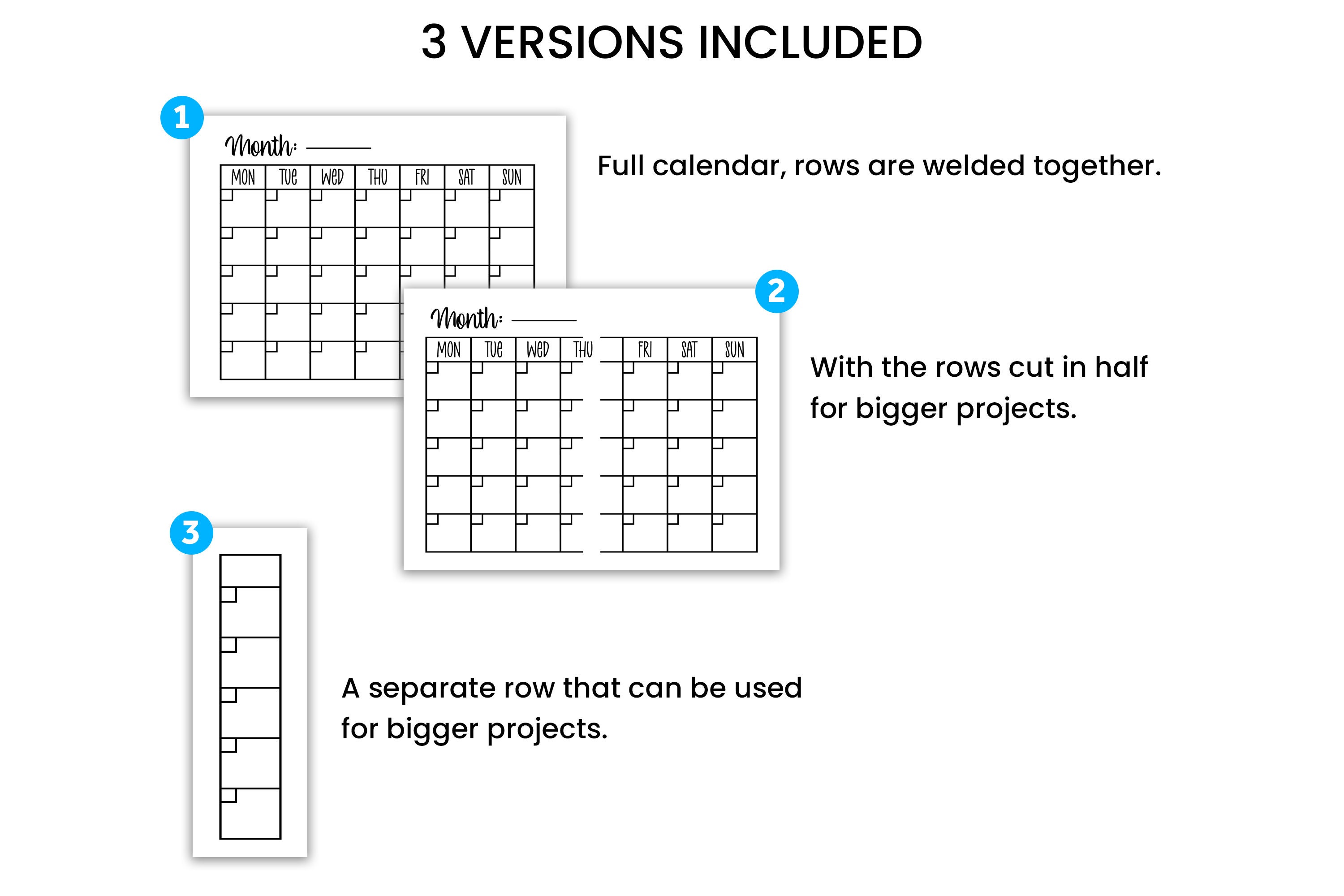 Calendar SVG File for Cricut and Silhouette Cutting Machines - Etsy Israel