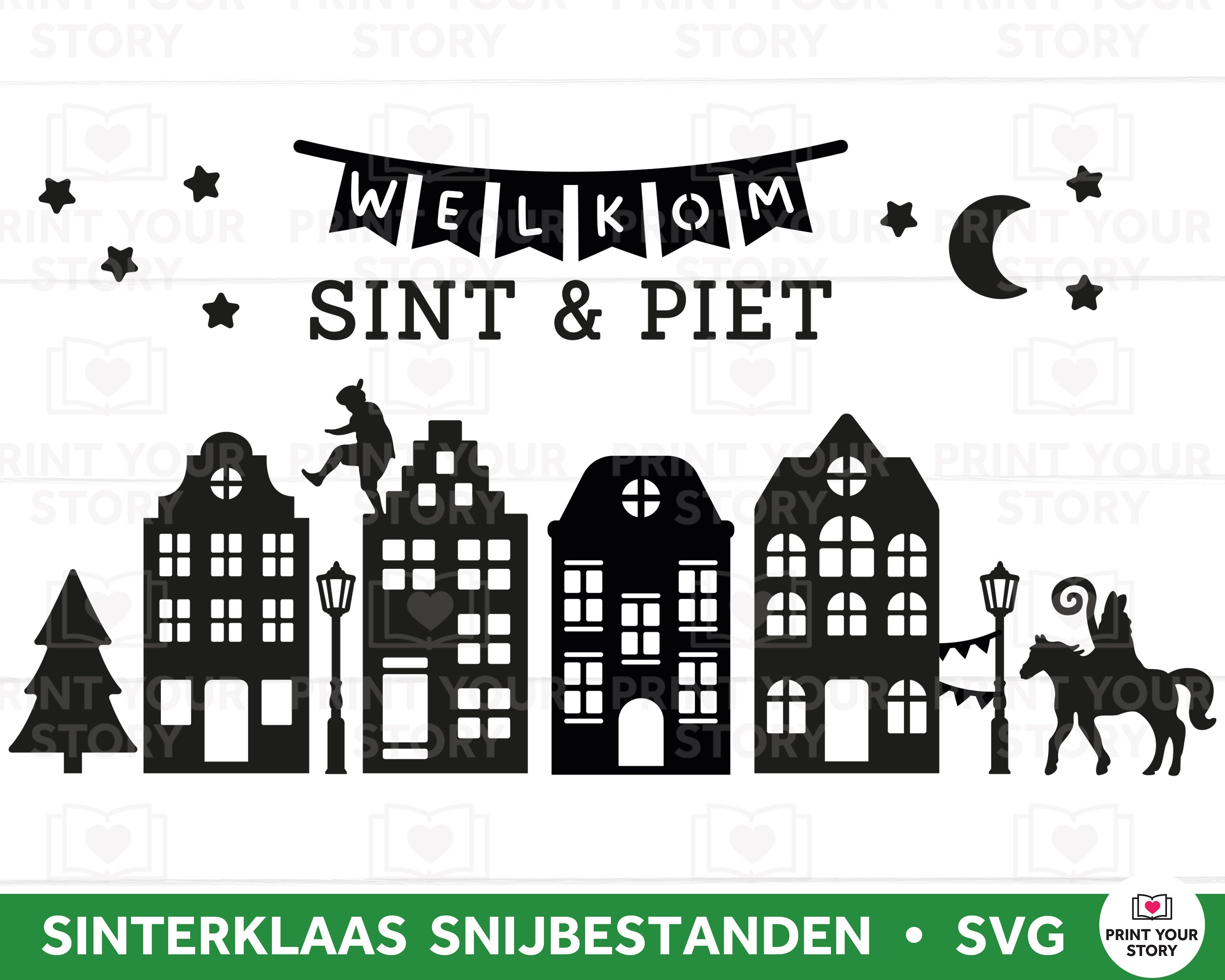 Sinterklaas Raamstickers SVG voor Cricut en Silhouet - Etsy Nederland
