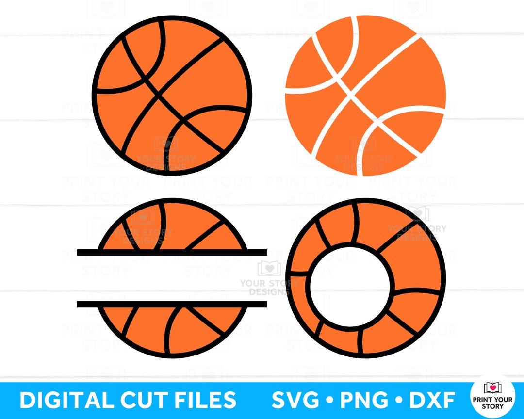 Basketball SVG Files for Cricut Monogram Svg Bundle DXF PNG - Etsy
