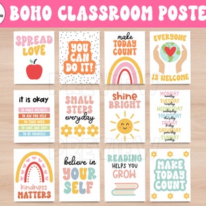 Boho Classroom Decor | Groovy Classroom Posters Downloads | Printable ...