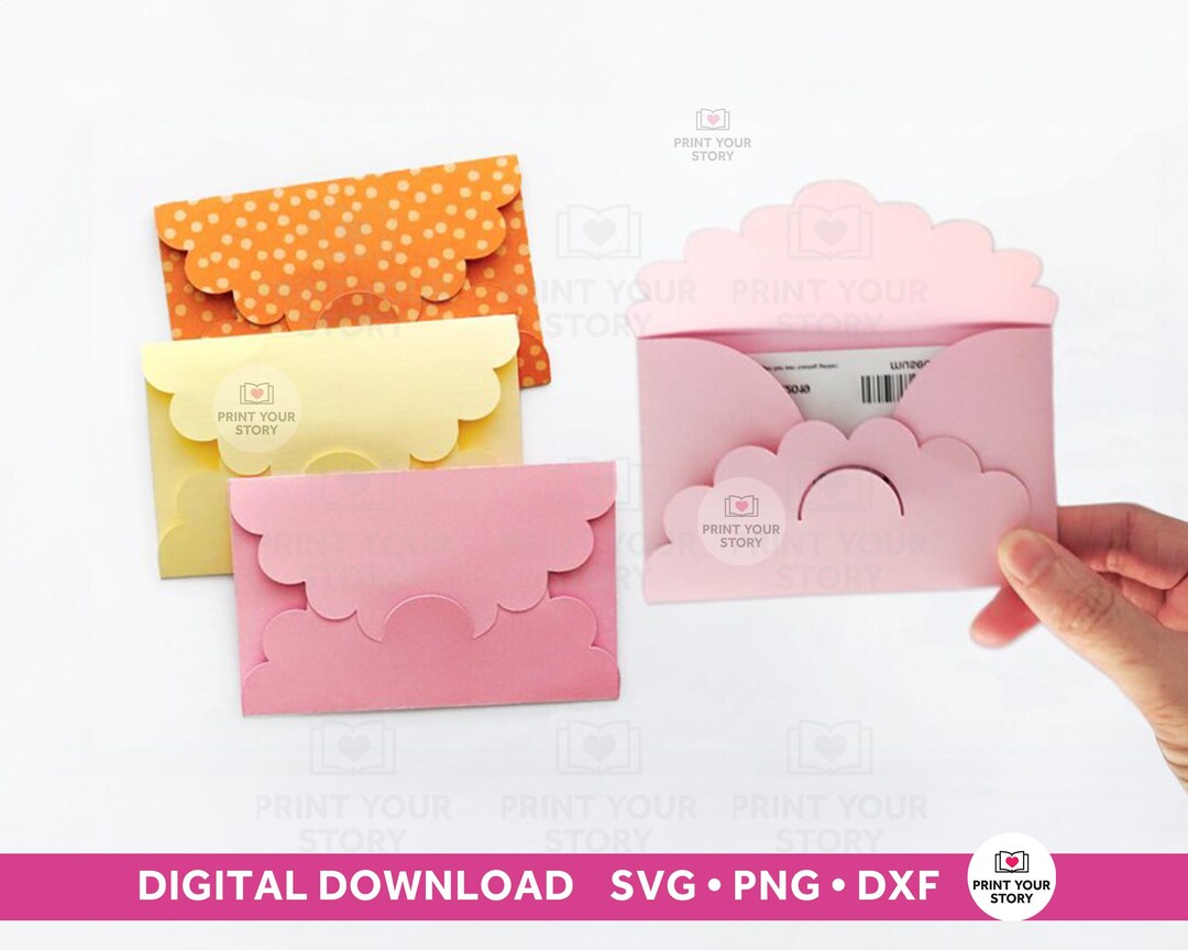 Gift Card Holder SVG, Gift Envelope Cut File for Cricut and Silhouette ...
