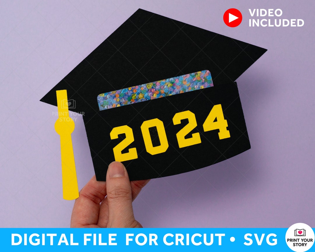 Graduation Gift Card Holder SVG, Graduation Cap SVG, Gift Card SVG for ...