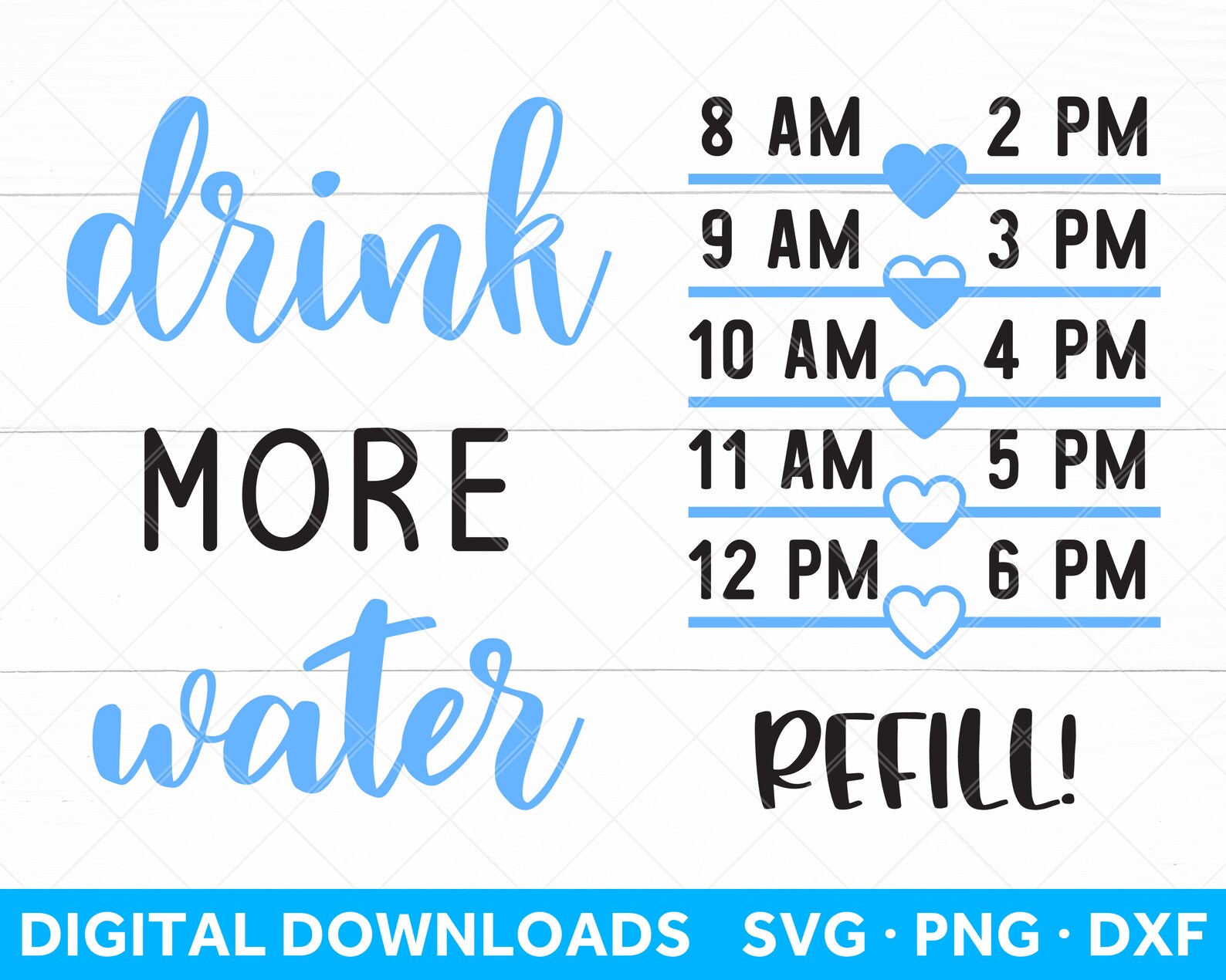 Water Bottle SVG Water Tracker SVG Instant Digital Download | Etsy
