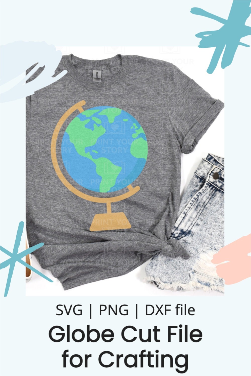 Globe SVG File Colored World Map SVG Back to School SVG - Etsy