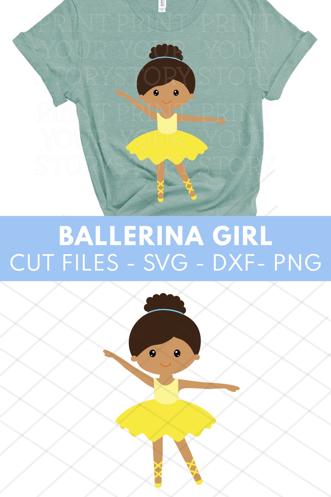 Ballerina SVG File, SVG File for Cricut or Silhouette, Ballet Dancer ...