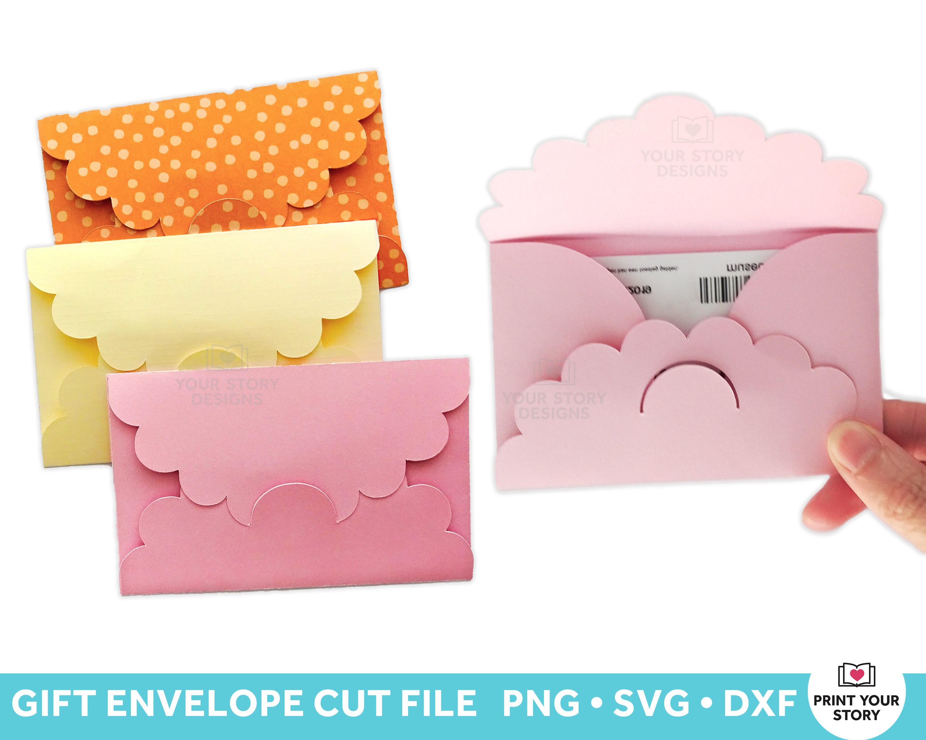 Gift Card Holder SVG Gift Envelope Cut File for Cricut and - Etsy