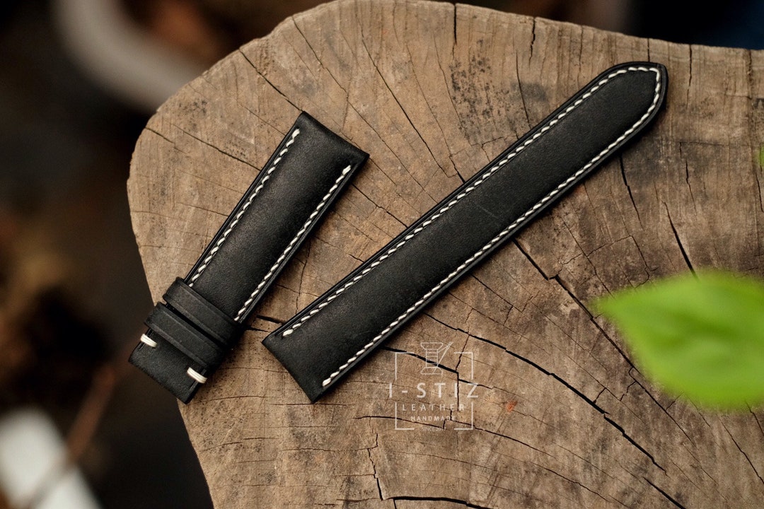 Handmade Black Pueblo Leather Watch Band: Personalized and Custom Sizes ...