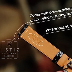 Flank Alligator Black Nubuck, Leather Watch Band Handmade,personalized ...