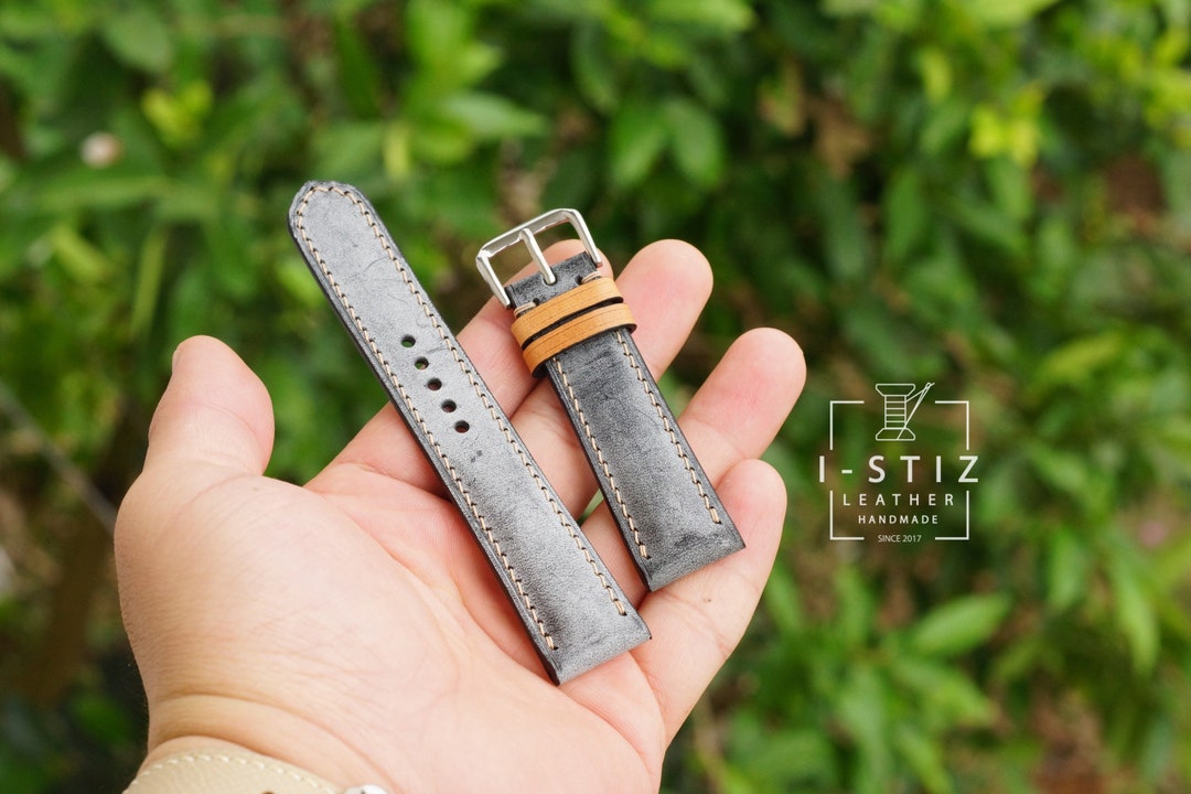 Powder Strap, Quick Release Watch Strap, Handmade Custom Leather Watch ...