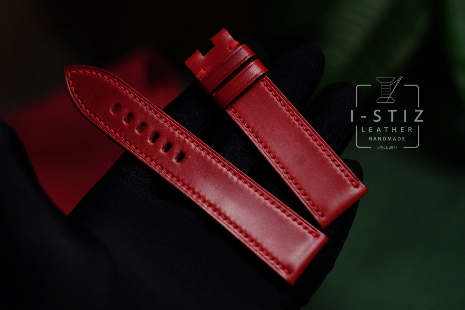 Shell Cordovan Bordeaux Watch Band: Handmade Leather Strap ...