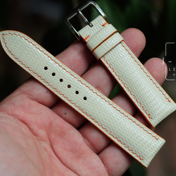 22mm Cream Watch Strap - Etsy