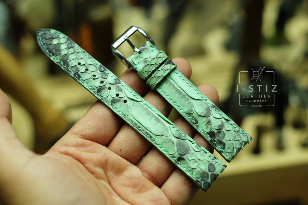Python Tiffany Strap,leather Watch Band Handmade,personalized, All Size ...