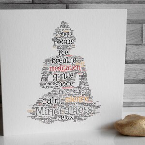 Mindfulness Buddha Blank Birthday, Greeting and Occasions Card for ...