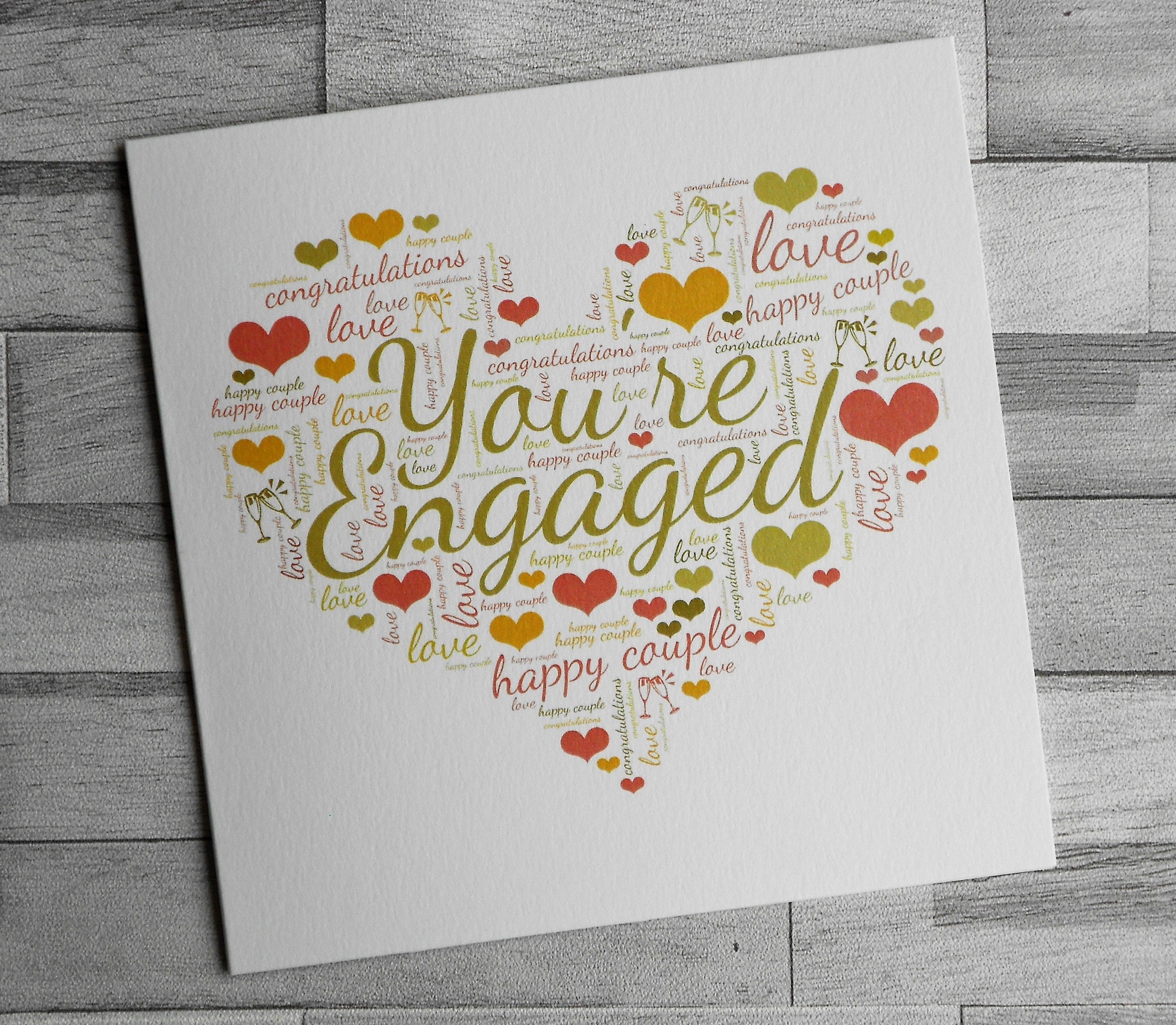 You're Engaged Happy Engagement Card for the Happy Couple - Love and ...