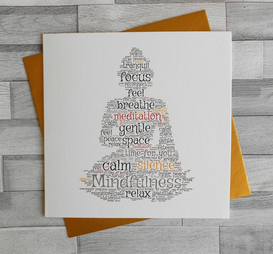 Mindfulness Buddha Blank Birthday, Greeting and Occasions Card for ...