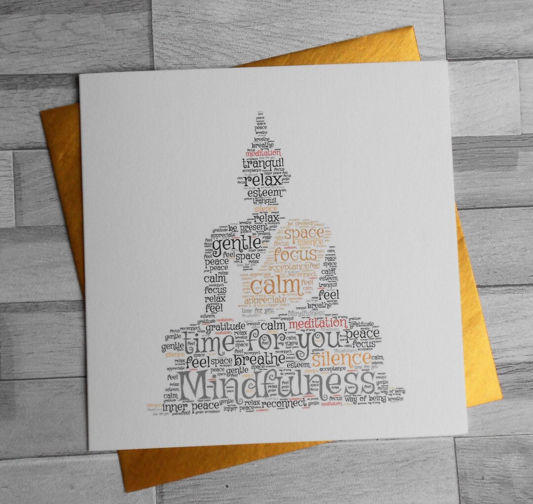 Mindfulness Buddha Blank Birthday, Greeting, Motivation and Self-care ...