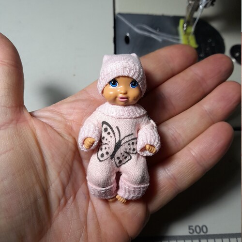 Tiny Baby Outfit/miniature Doll's Outfit/micro Overall - Etsy