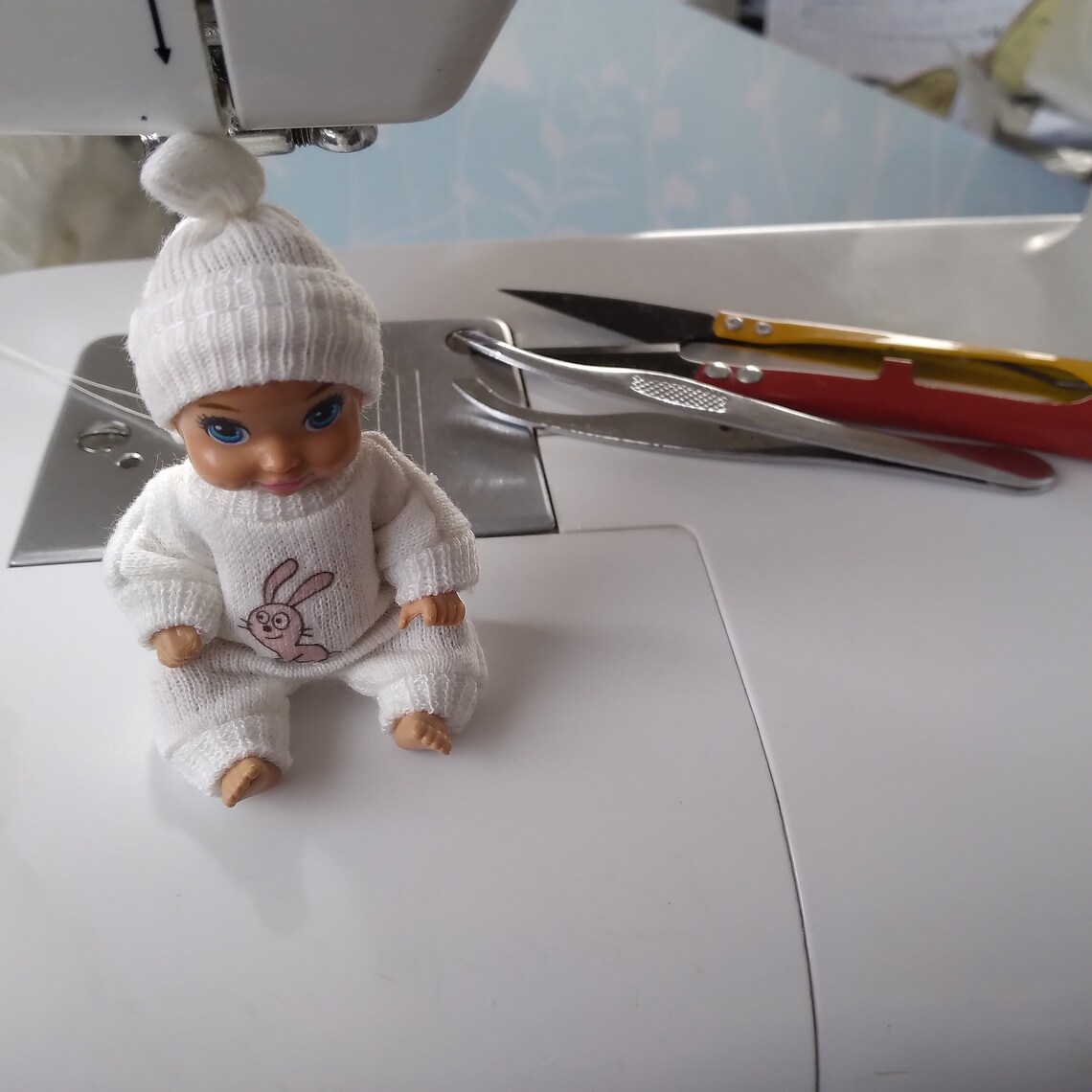 Pink Rabbit Outfit/micro Overall With Beanie for Doll - Etsy