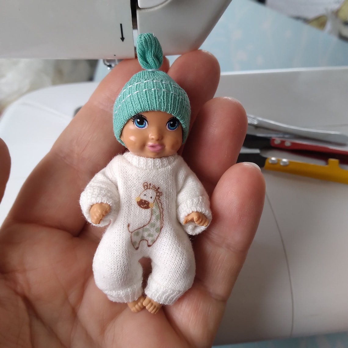 Tiny Baby Outfit/miniature Doll's Outfit/micro Overall - Etsy
