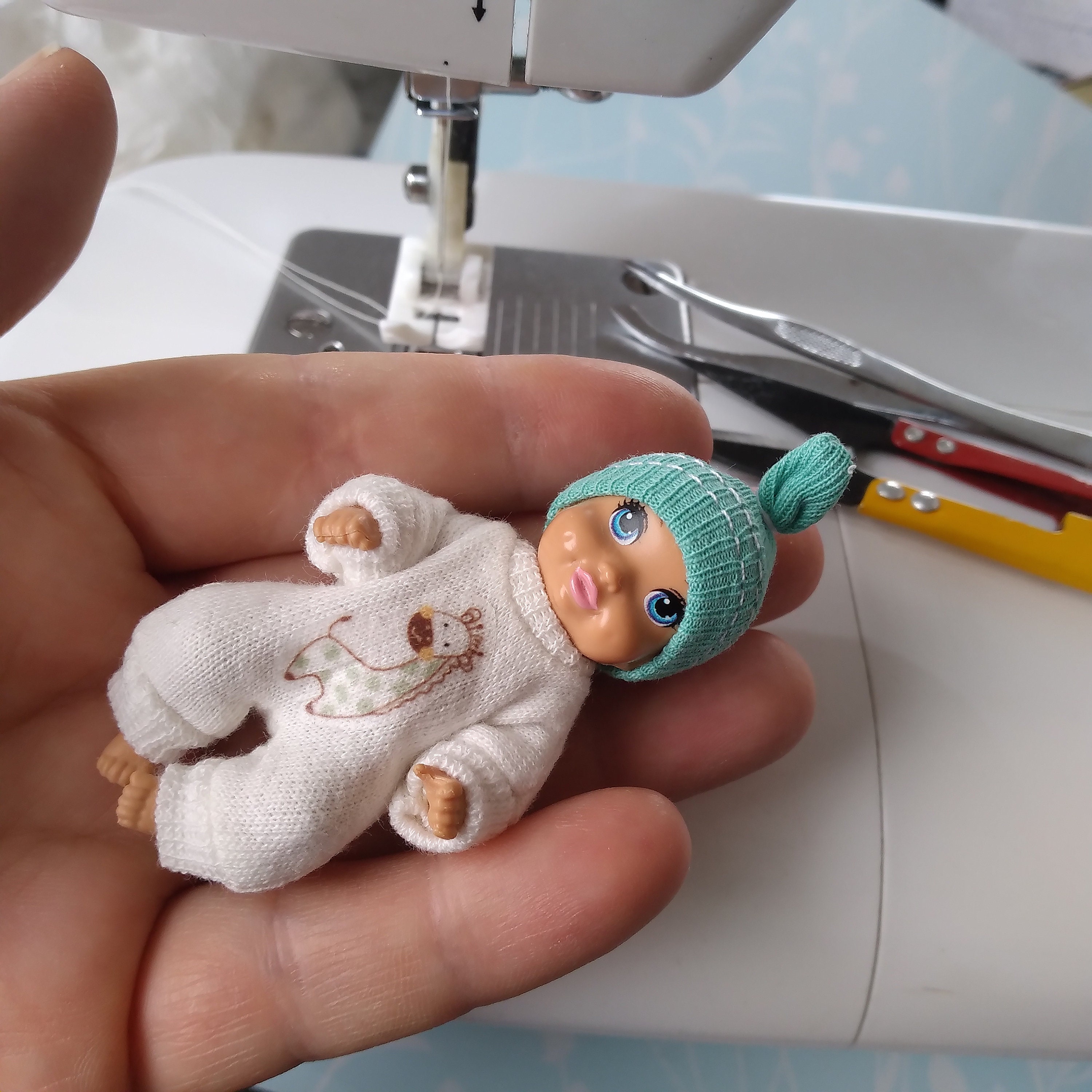 Tiny Baby Outfit/miniature Doll's Outfit/micro Overall - Etsy