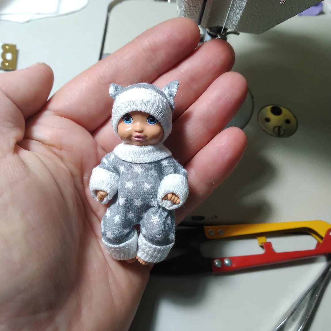 Tiny Outfit/miniature Dolls Set/micro Jumpsuit With Hat for - Etsy