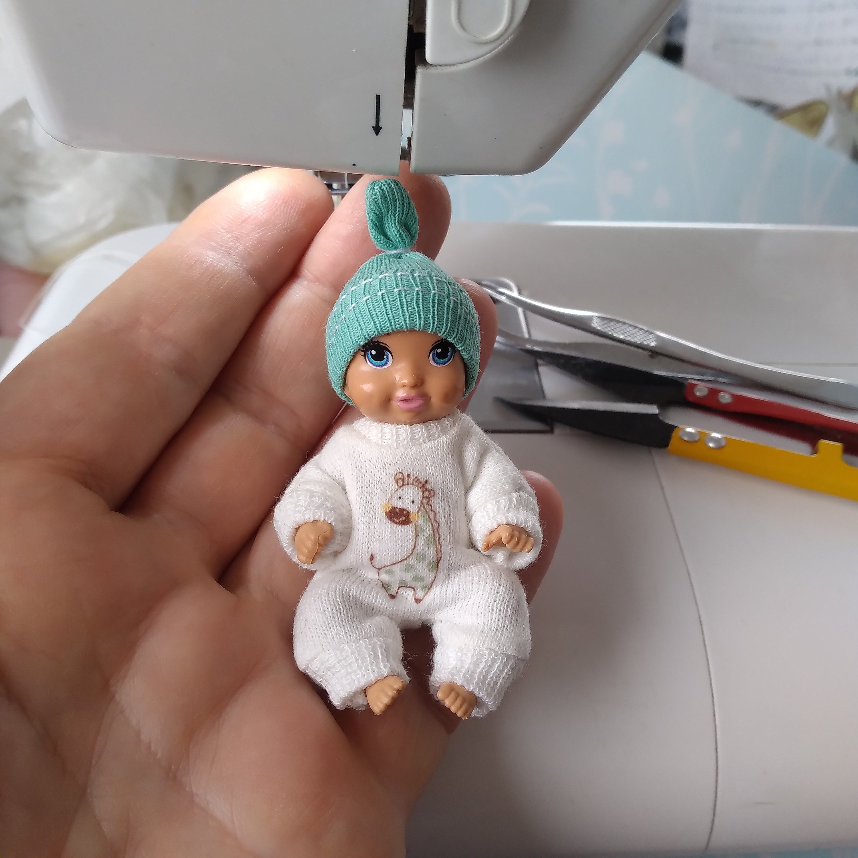 Tiny Baby Outfit/miniature Doll's Outfit/micro Overall - Etsy