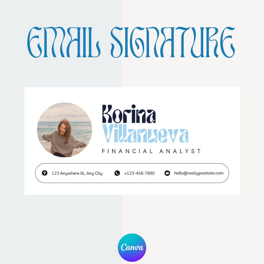 Email Signature Template Canva - Minimalist Business Email Signature ...
