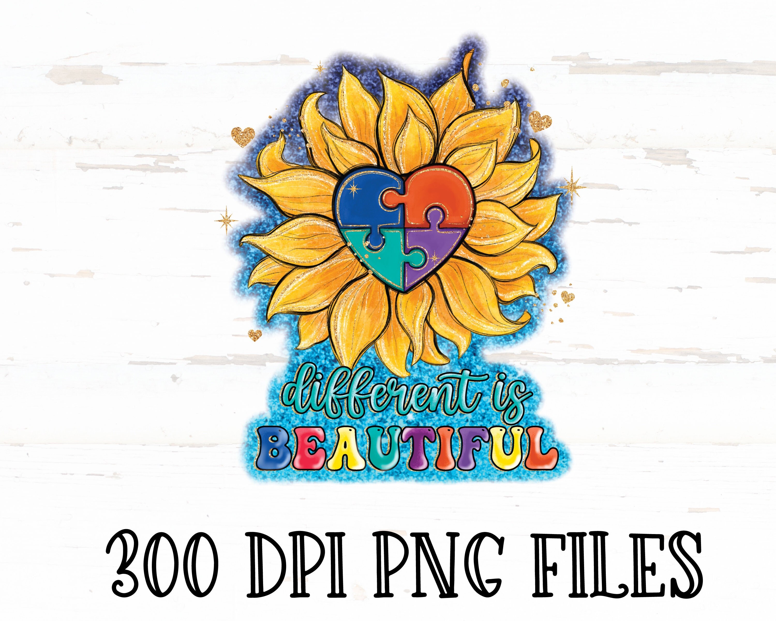 Autism Sunflower PNG Autism Awareness PNG Puzzle Piece - Etsy