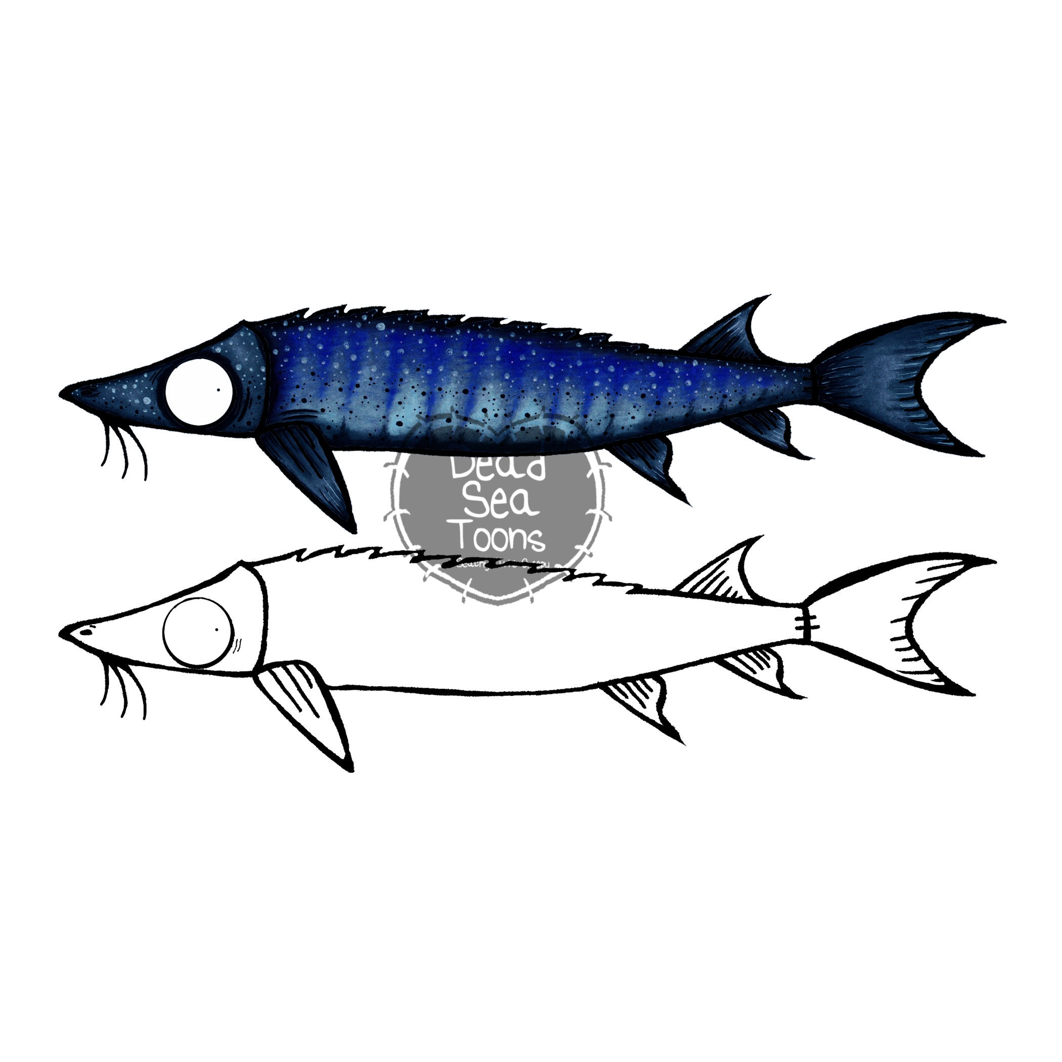 Instant Download, Printable Digital Stamp, DST Sturgeon - Etsy