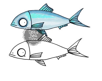 Instant Download, Printable Digital Stamp, DST Salmon - Etsy