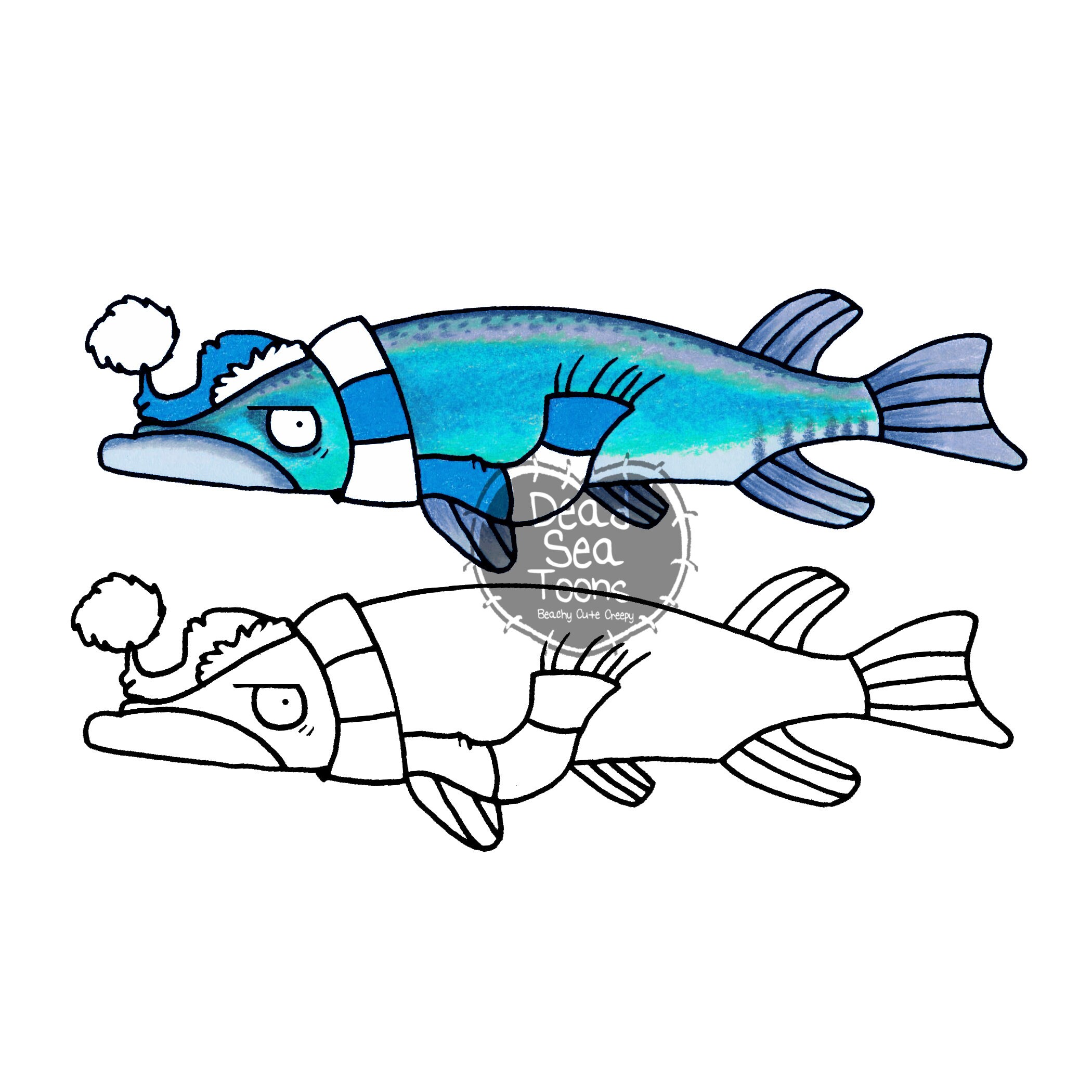 Instant Download Printable Digital Stamp DST Winter Pike - Etsy
