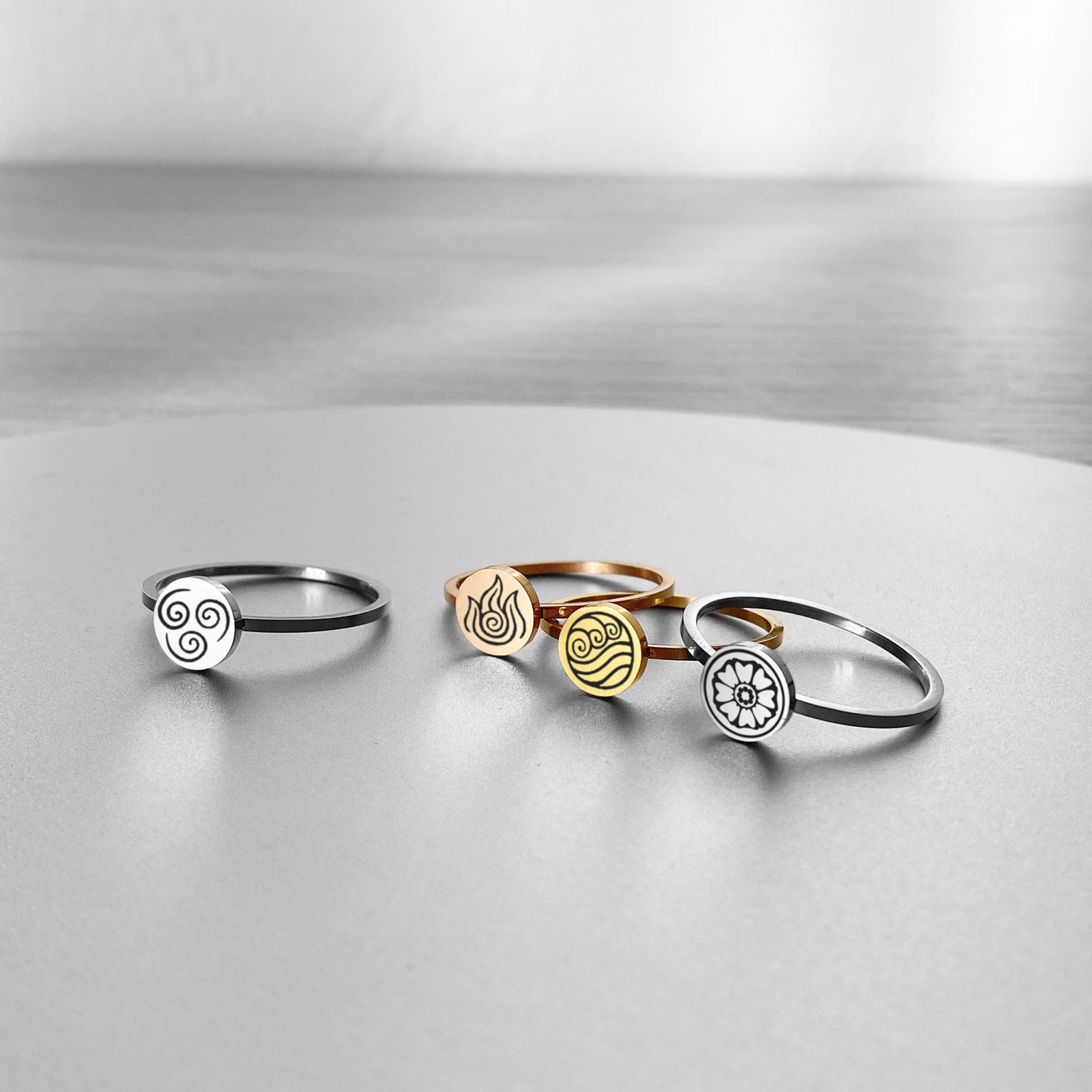 Avatar Ring 4 Nations Ring Avatar The Last Airbender Air | Etsy