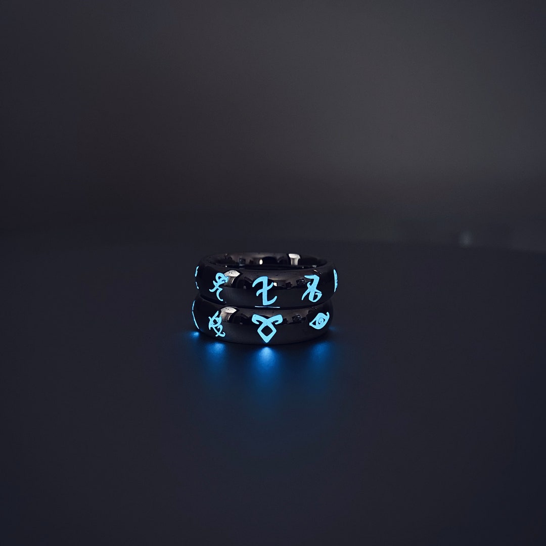 Glow in the Dark Shadowhunters Rune Ring, Shadowhunters Ring, Parabatai ...