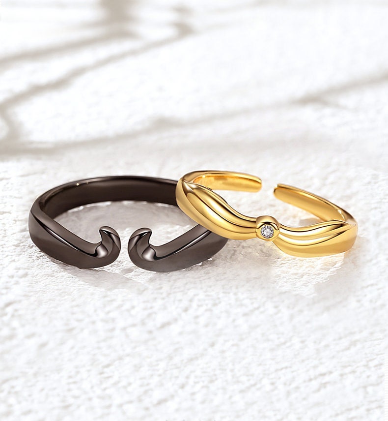 Princess Beauty Couple Rings Couple Ring Belle Beast Gift - Etsy
