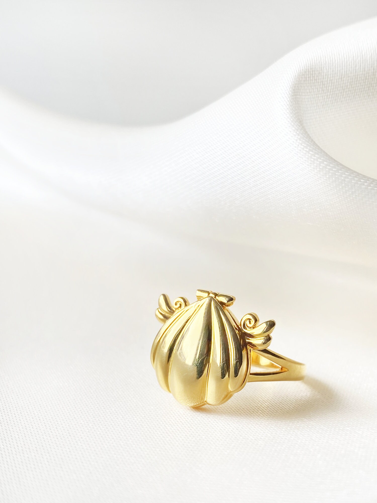 Sterling Silver Melody Shell Ring Shell Locket Ring Openable - Etsy