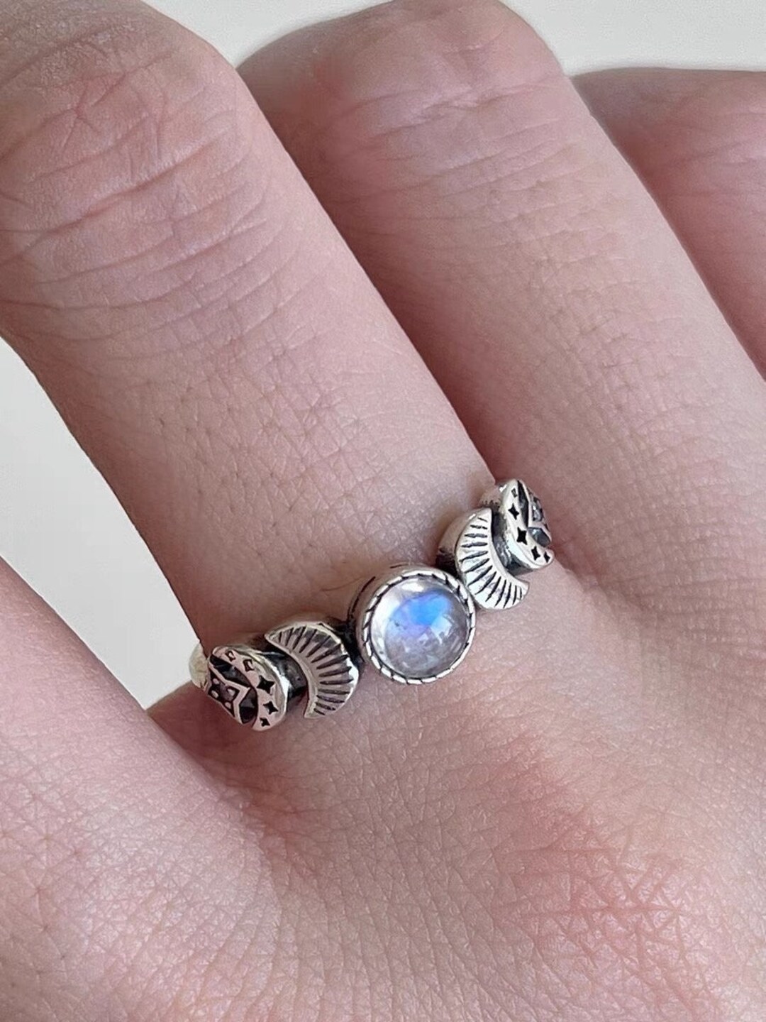 ACOTAR Feyre Tattoo Ring, Moonstone Velaris Feyre's Tattoo, A Court of ...
