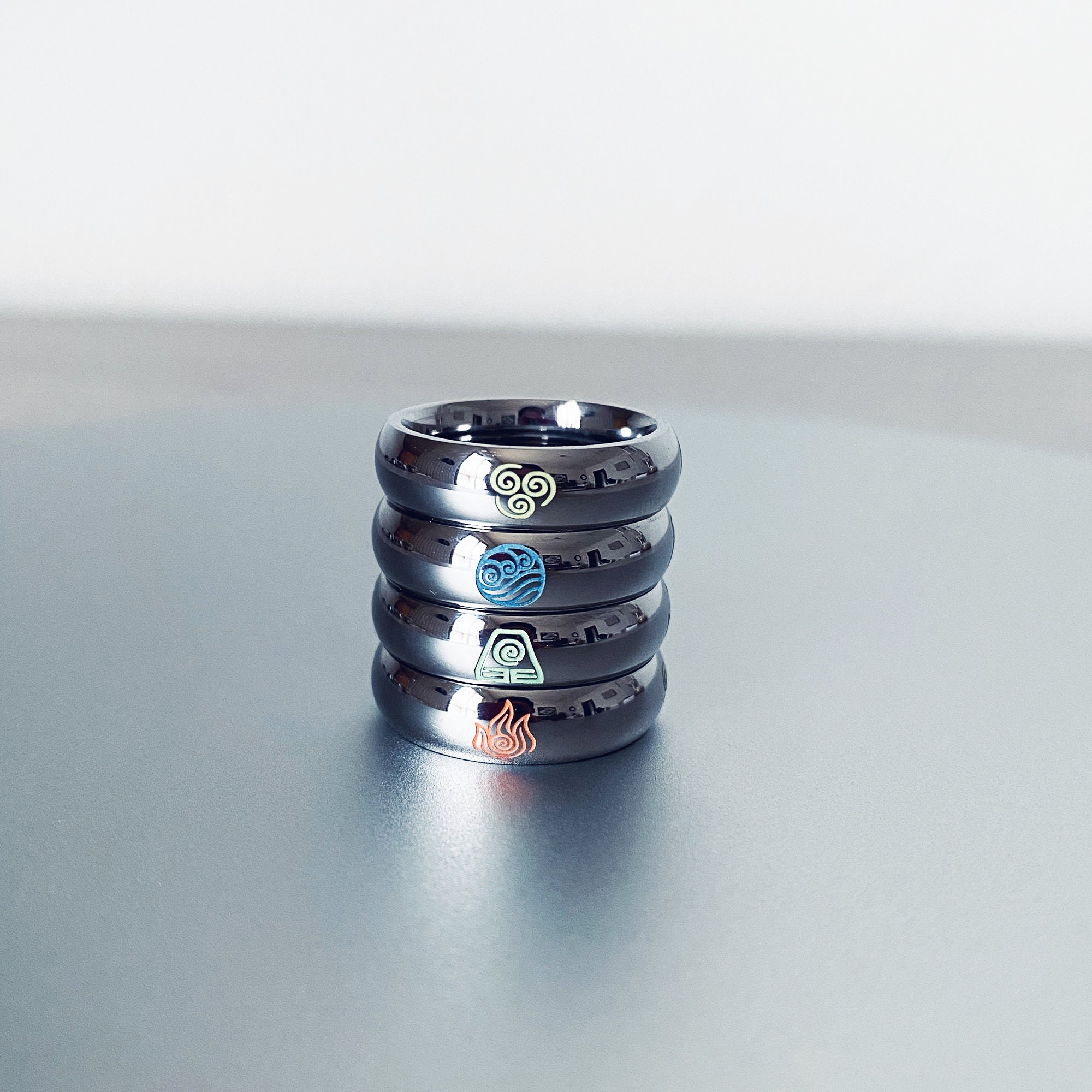 Glow in the Dark Avatar Ring 4 Nations Ring Avatar the Last - Etsy UK