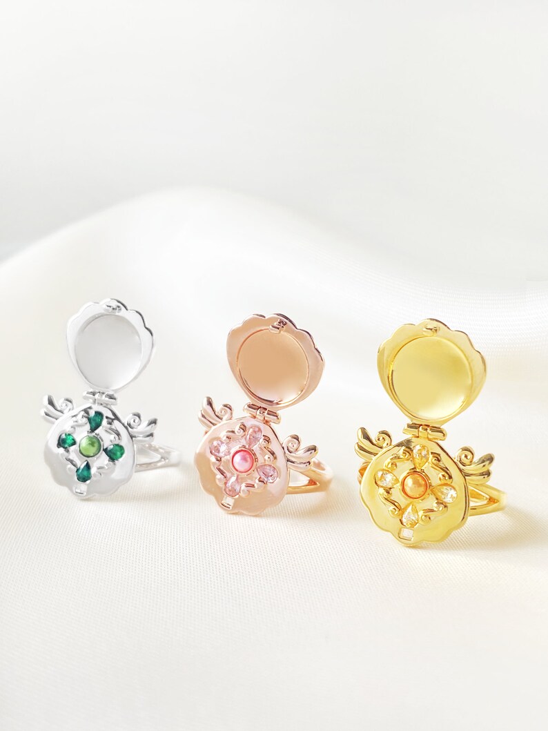 Sterling Silver Melody Shell Ring Shell Locket Ring Openable - Etsy