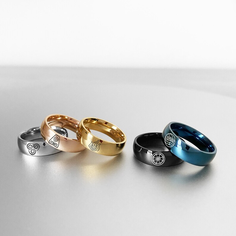 Avatar Ring 4 Nations Ring Avatar the Last Airbender Air - Etsy