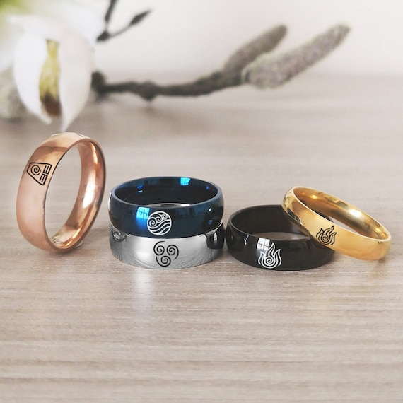 Avatar Ring 4 Nations Ring Avatar The Last Airbender Air | Etsy