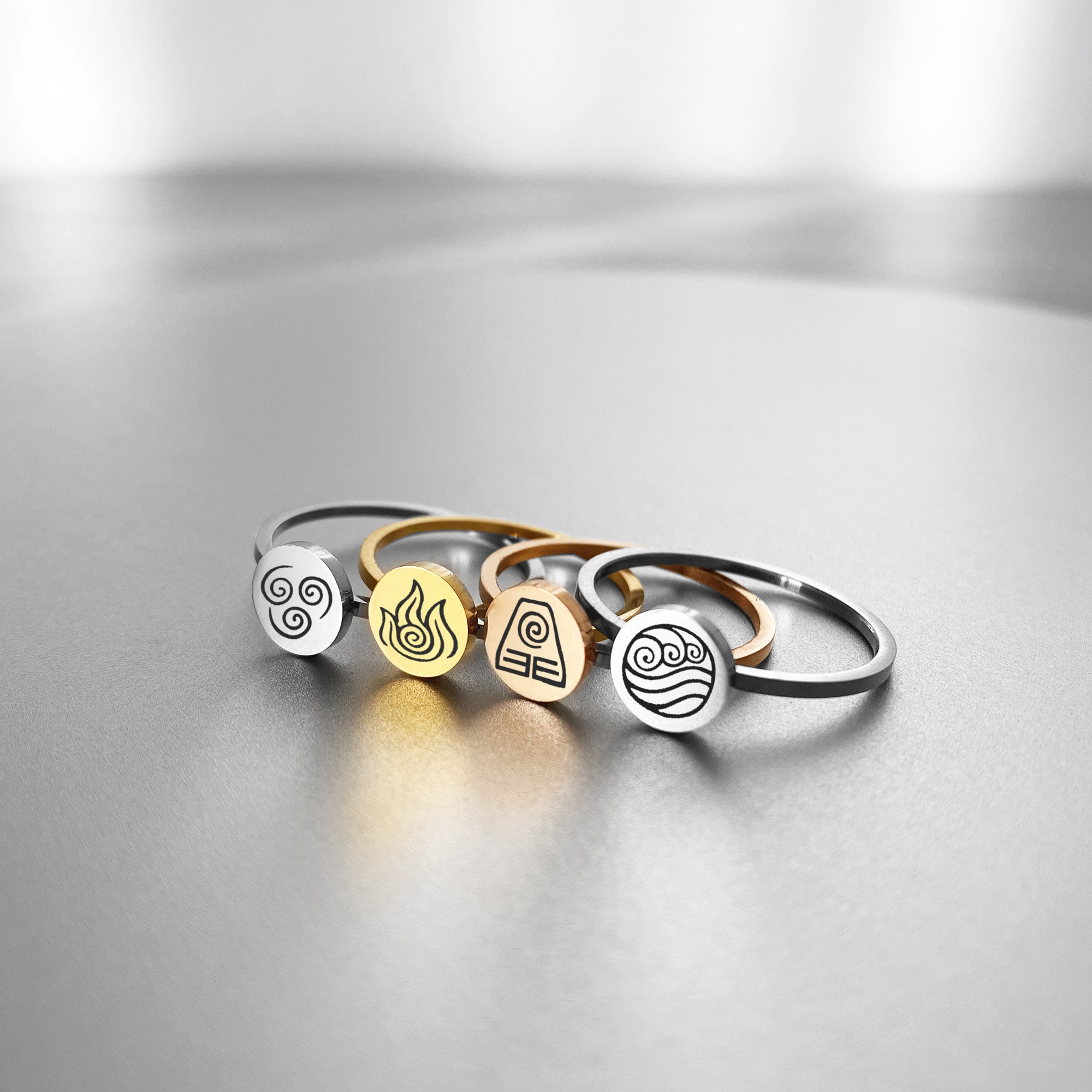 Avatar Ring 4 Nations Ring Avatar The Last Airbender Air | Etsy