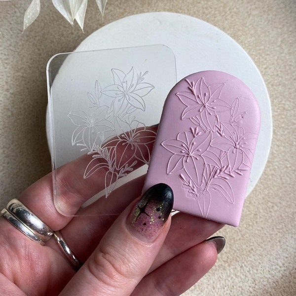 Lily Rubber Stamp - Etsy