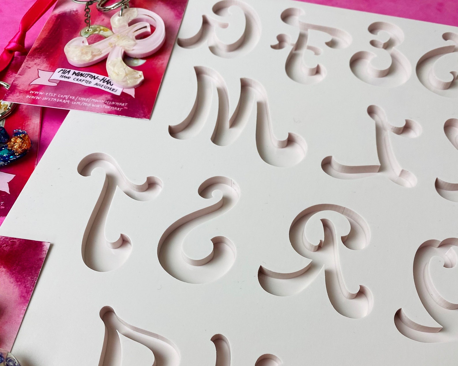 Silicone alphabet resin mould. 60s font mould. Lettering | Etsy