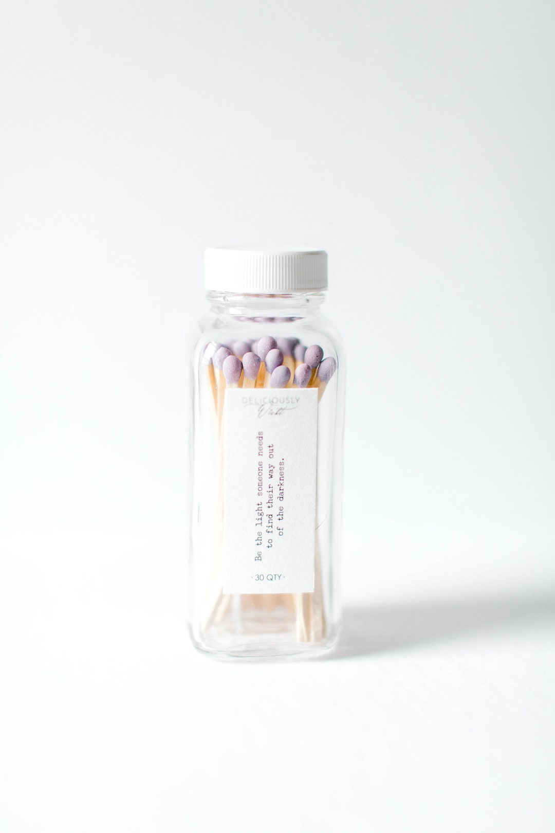 Long Stick Matches Glass Bottle LILAC-GREY Tip Matchsticks Wedding Gift ...