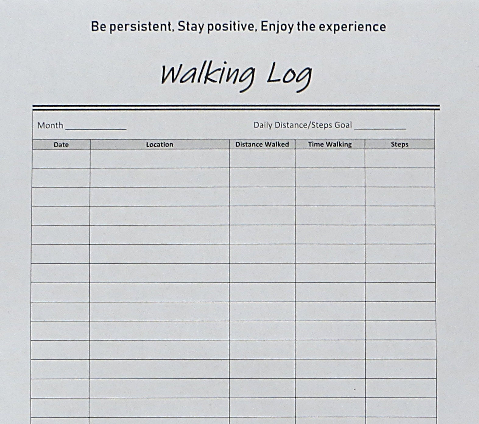 Walking Log,exercise Planner,fitness Tracker,printable,a4,u.s.letter ...